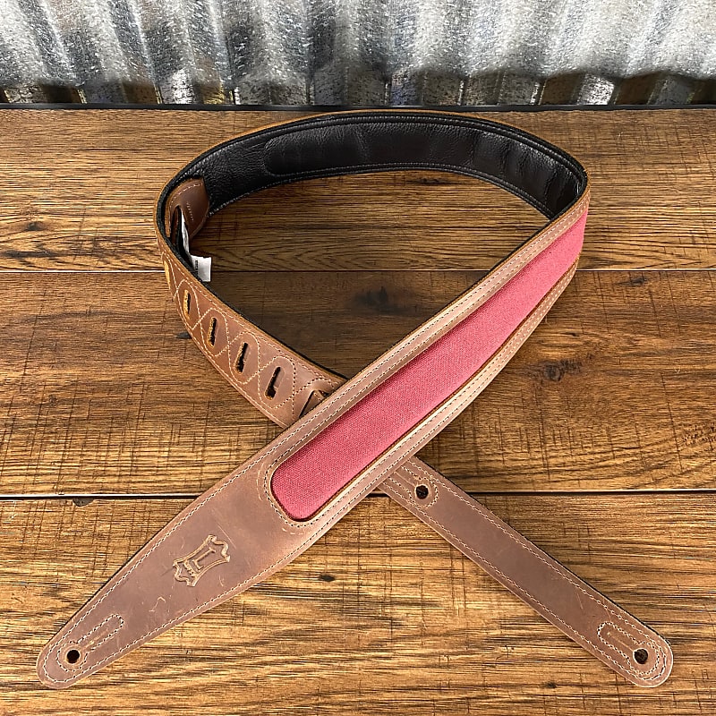 Levy's M317TRI-BRN-BRG 2.5" Crazy Horse Brown Leather Guitar | Reverb