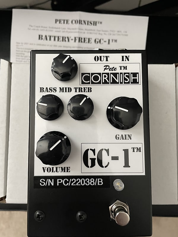 Pete Cornish GC-1 High Gain Crunch with B/M/T Active Tone | Reverb
