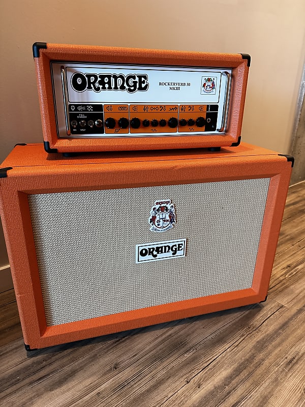 Orange Rockerverb 50 with 2 x 12 enclosed cab 2022 Orange | Reverb