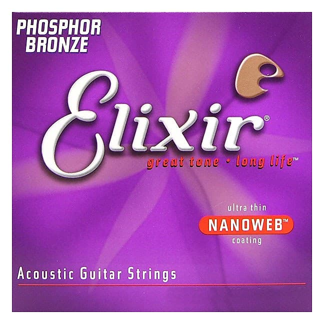 ELIXIR 16102 Phosphor Bronze Medium 013-056 Nanoverb Coating. | Reverb