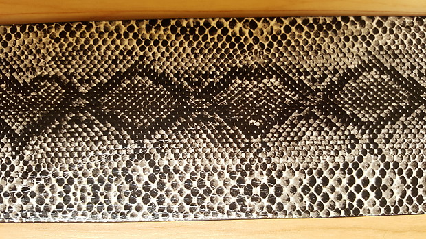 Faux Python snake skin Leather Guitar Strap- Free Shipping to | Reverb