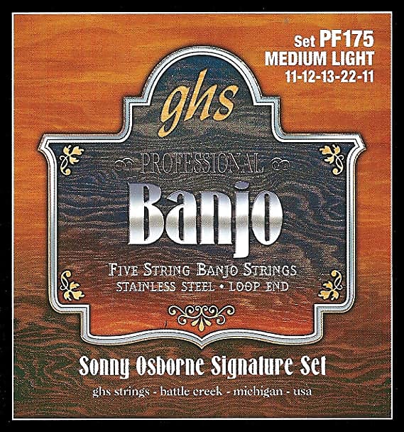 GHS Sonny Osborne Signature Banjo Strings Medium Light | Reverb