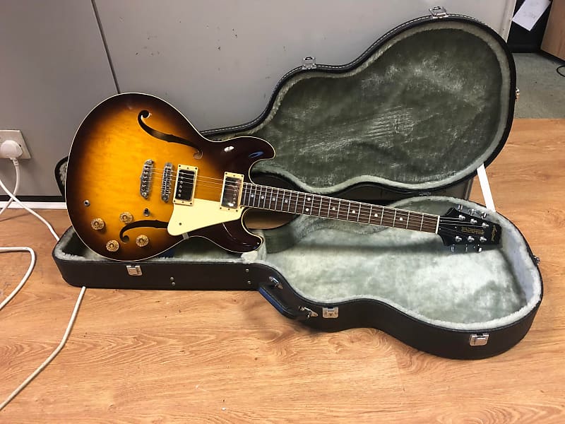 Aria Pro II TA-60 Brown Sunburst Semi Hollow Body Electric | Reverb