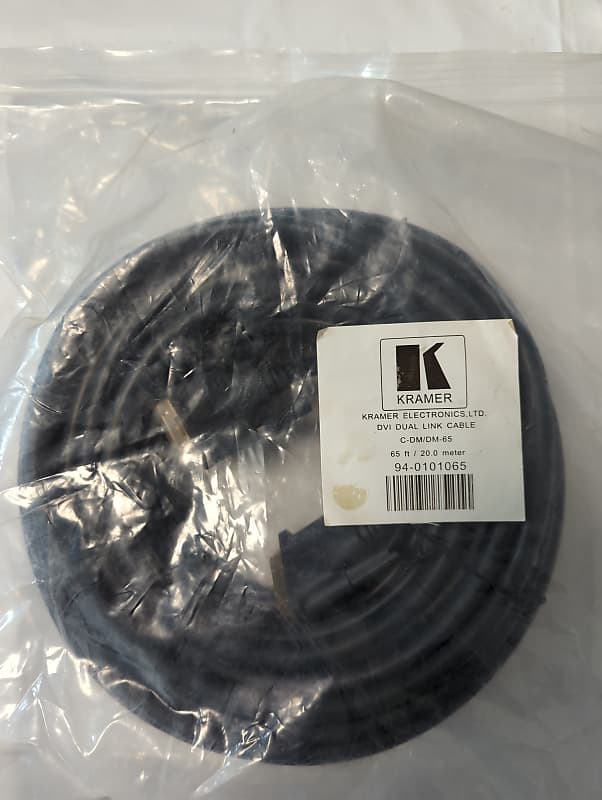 Kramer KRM-DVI-D Dual link (Male - Male) Cable (65') | Reverb