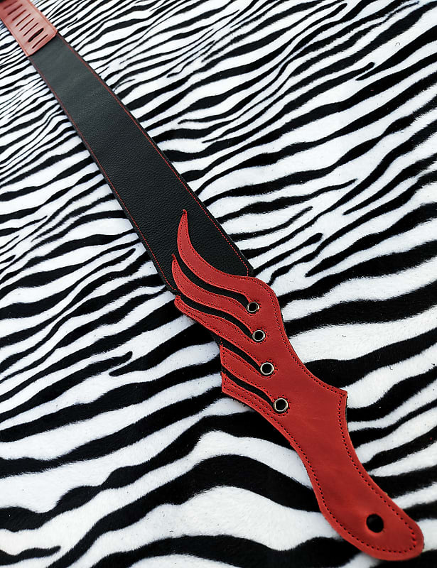 Handmade leather strap, Blood Wing, unique! | Reverb