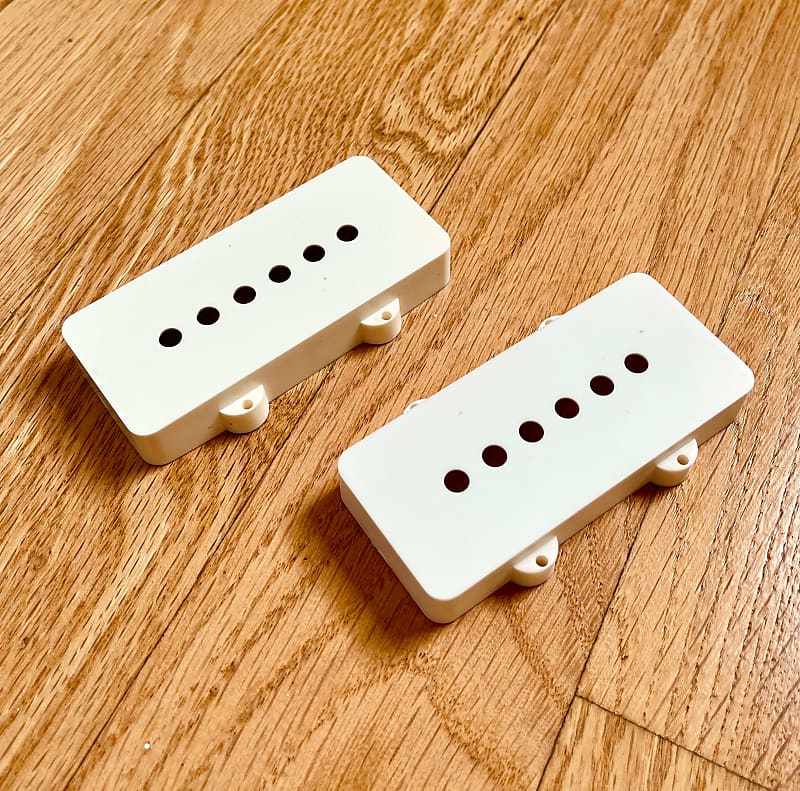 Allparts Jazzmaster Pickup Covers - Parchment White | Reverb
