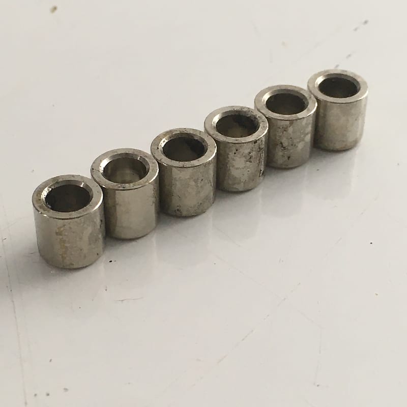 6 Relic Custom Nickel Tele Body String Ferrules Aged Relic | Reverb