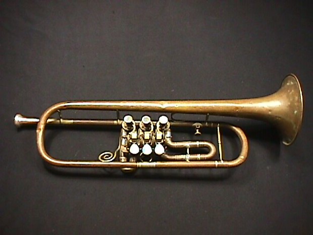 Antique Unknown Maker Rotary Valve Trumpet in Playable | Reverb