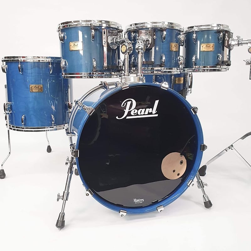 Pearl Masters 1990's - Sheer Blue lacquer | Reverb