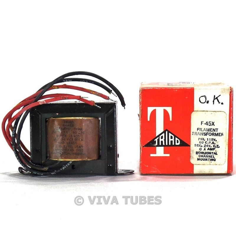NOS NIB Triad F-45X Filament Transformer 24VCT 1A | Reverb