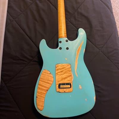 Custom Super Strat Relic made by DLS 2019 - Sky Blue | Reverb