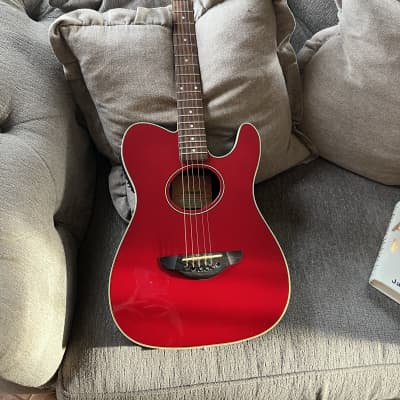 Fender Telecoustic early 2000’s - Red | Reverb