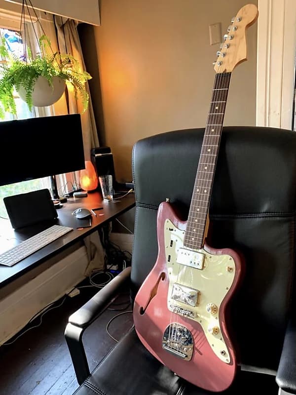 Fender Jazzmaster Thinline (Custom Build) 2020 Burgundy Mist | Reverb