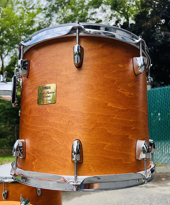 Yamaha maple custom absolute 14” x 12” tom drum Gold Badge | Reverb