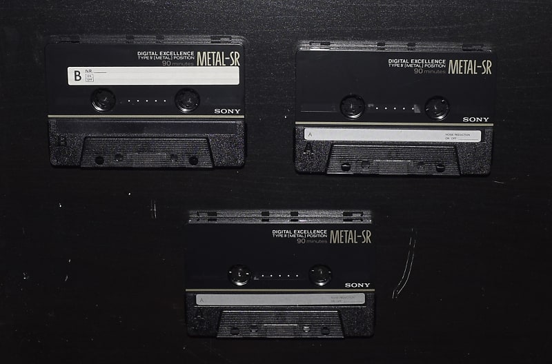 SONY Metal-SR 90 (X3) Type IV Audio Cassettes Tapes | Reverb