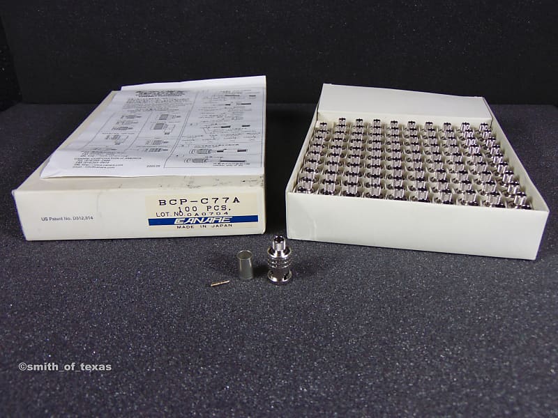 Canare Crimp Connectors BCP-C77A 75-ohm BNC Connector, Qty: | Reverb