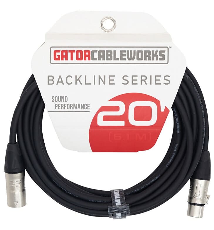 Gator GCWB-XLR-20 Backline Series 10 Foot XLR Male to XLR | Reverb
