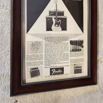 1961 Fender Guitars Promotional Ad Framed Concentric Jazz | Reverb