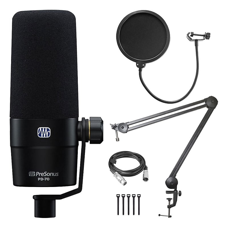 PreSonus PD-70 Dynamic Cardioid Broadcast Microphone w/ | Reverb
