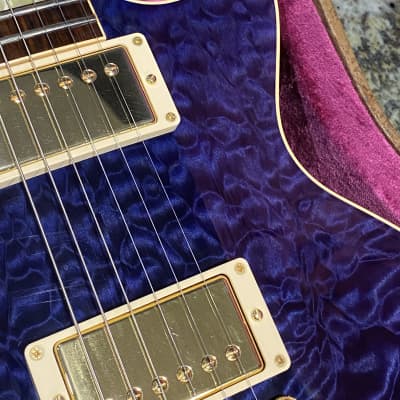 Video! 2012 Gibson R9 1959 Reissue Les Paul Blue Quilt Top w/ | Reverb