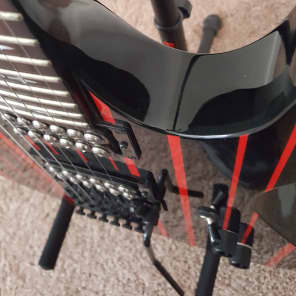 Schecter Synyster Gates Custom - Black and Red Stripes | Reverb