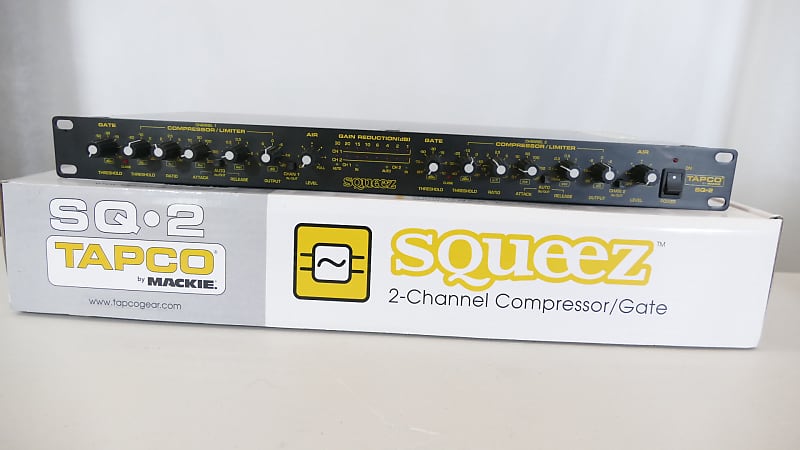 Tapco by Mackie - SQ2 Sqeez Compressor - Limiter with Gate | Reverb