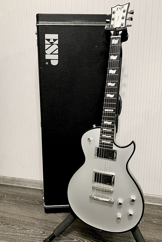 RARE! Signature. ESP Eclipse 1 CTM PL SS 2010 Silver Satin | Reverb