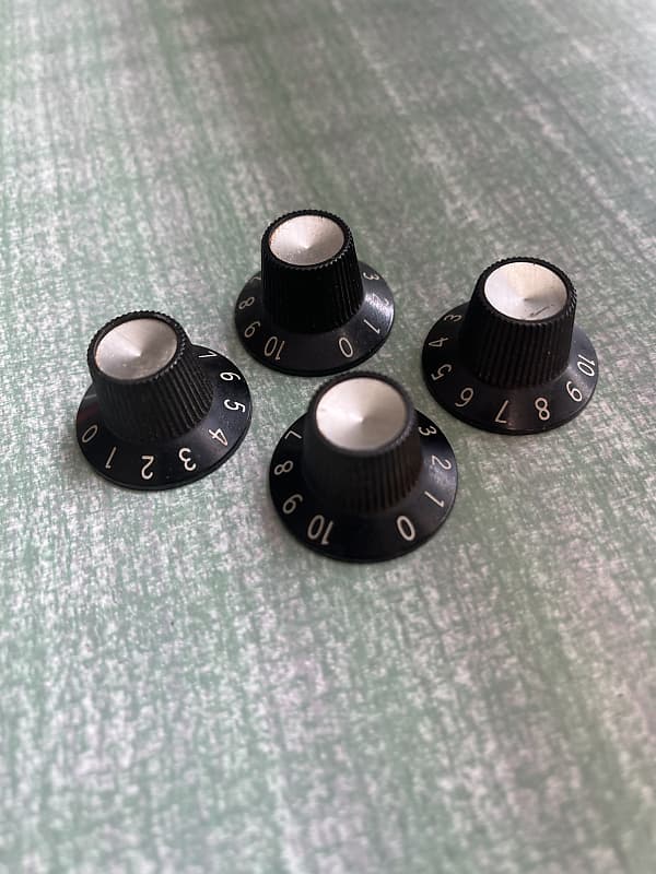 4 Vintage Sunn Amp Knobs 70s-80s - Black | Reverb