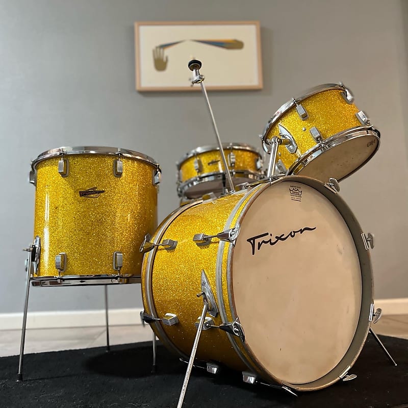 Trixon Luxus 1965 Yellow Glass Glitter | Reverb