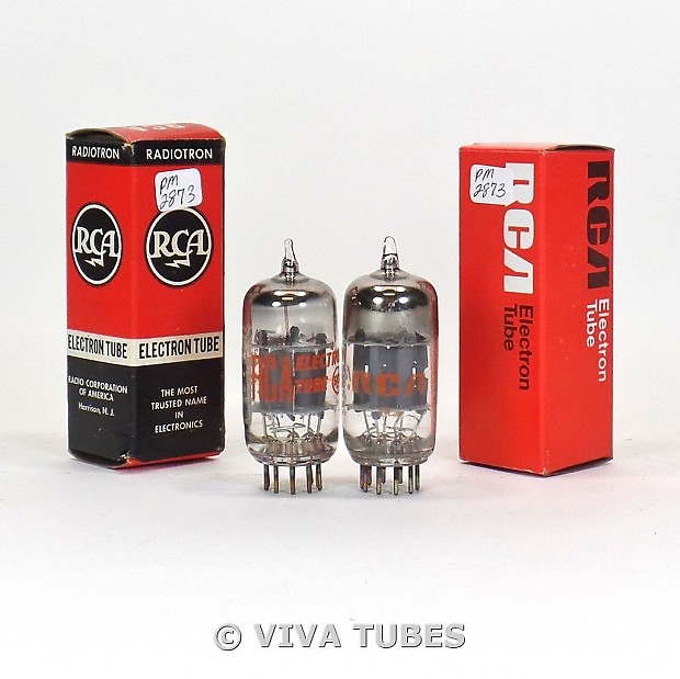 NOS NIB Matched Pair RCA USA 7247 [Hi-Fi 12DW7] Gray Plate O | Reverb
