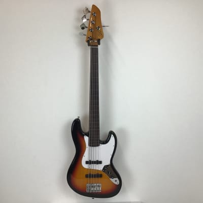 Used SX 5 STRING FRETLESS Bass Guitars Sunburst | Reverb