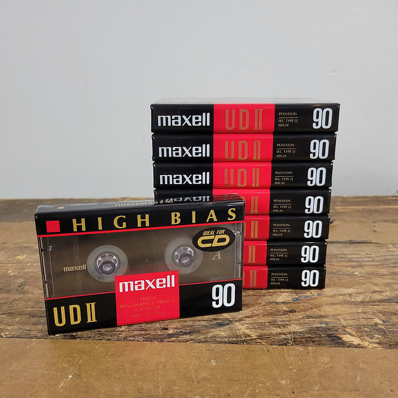 Set of Eight Maxell UDII-90 Cassette Tapes Sealed NOS | Reverb