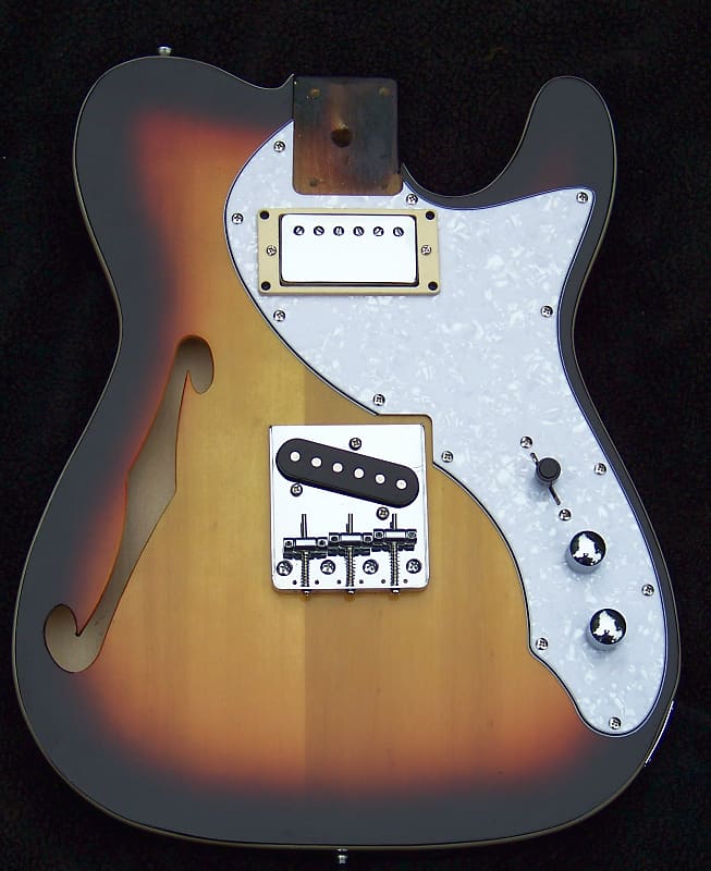 Lightweight Thinline Hollow Body Telecaster Sunburst + Neck | Reverb