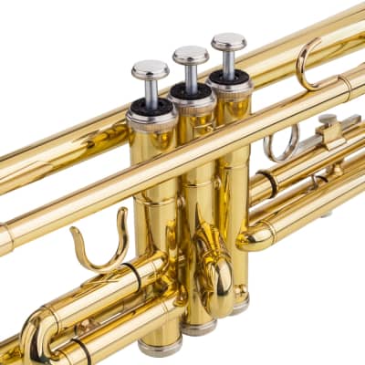 Glarry Brass Trumpet Bb with 7C Mouthpiece - Golden | Reverb
