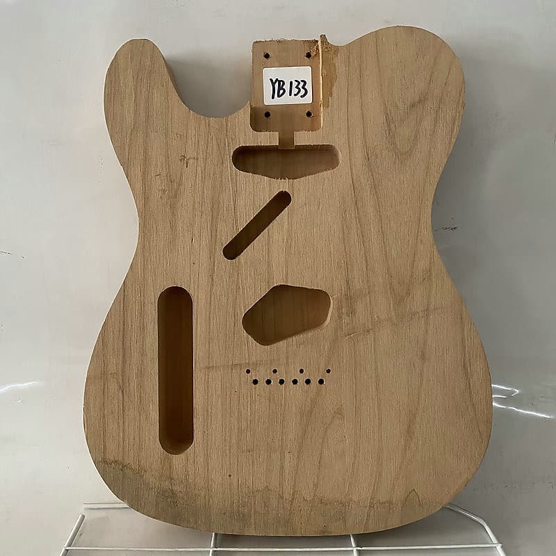 Left Handed Unfinished Mahogany Wood Tele Style Guitar Body | Reverb