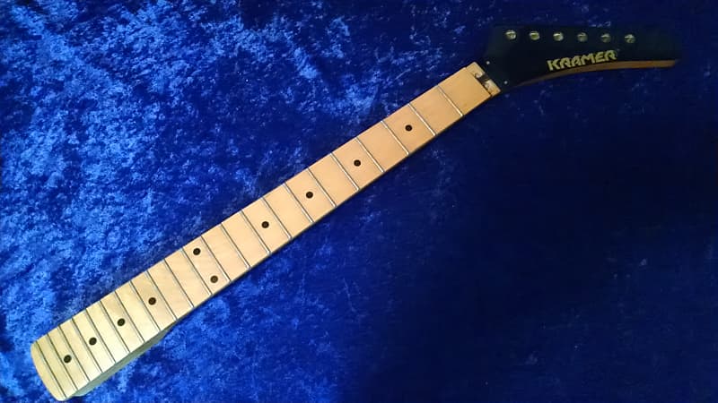 1988 Kramer JDM Banana Non-Tilt Maple Fretboard Neck R2 Nut | Reverb