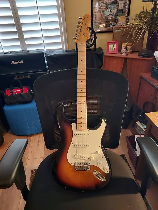 Partscaster 54 strat clone 1980s - sunburst | Reverb