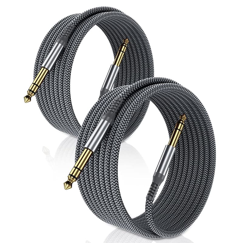 1/4 Inch Trs Instrument Cable 10Ft 2-Pack,Straight 6.35Mm | Reverb