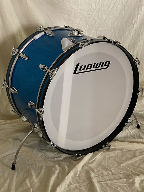 Ludwig Vintage 1970s Blue Sparkle 3Ply Kit 24x14 18x16 18x18 | Reverb