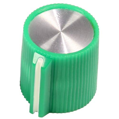 Green Knob - Plastic, Set Screw, Vertical Pointer, 0.51” | Reverb