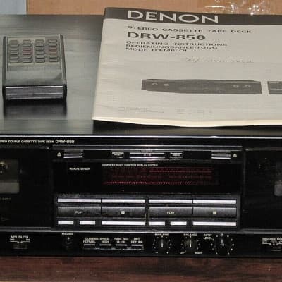 DENON DRW-850 - Double Cassette Deck w/ REMOTE CONTROL and | Reverb