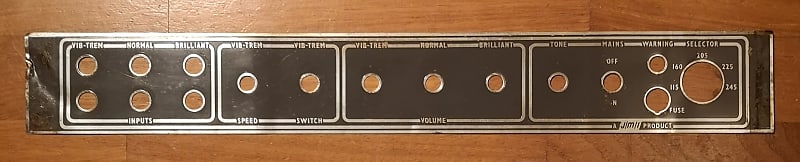 VOX AC30 faceplate 1964 - Grey etched control panel | Reverb