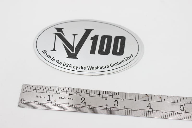 Washburn NV100 Made in USA Custom Shop Silver Sticker | Reverb