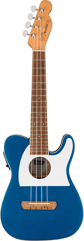 FENDER Fullerton Tele Uke Lake Placid Blue Ukulele Telecaster | Reverb