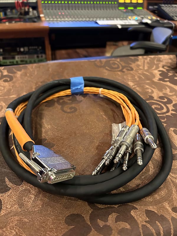 Digidesign DB25 to TRS 8 channel snake 12 ft. - black/orange | Reverb