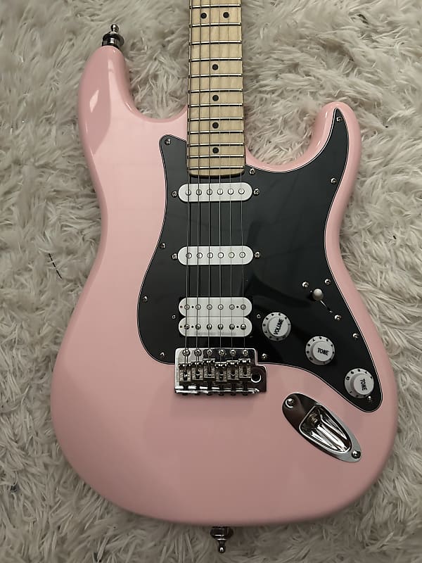 Custom Built Pink Stratocaster With Personalized Headstock | Reverb UK