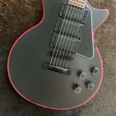 Firefly FFLP Les Paul Matte black with red binding | Reverb