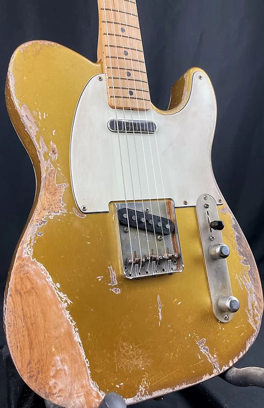 Custom/Hybrid Telecaster, Heavy Relic, Firemist Gold | Reverb Canada