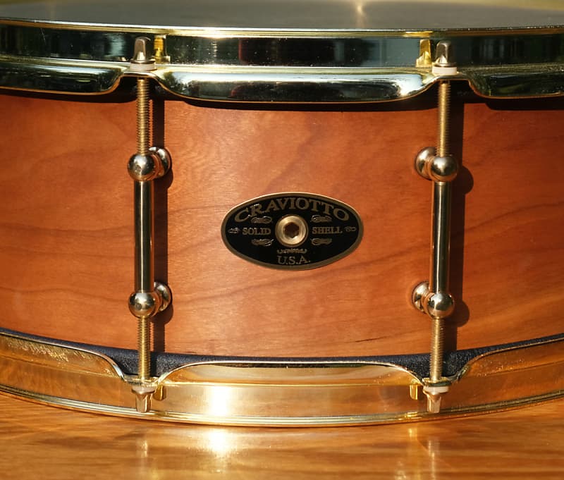 Craviotto Unique Custom Cherry Solid Shell 5.5x14 Snare Drum | Reverb