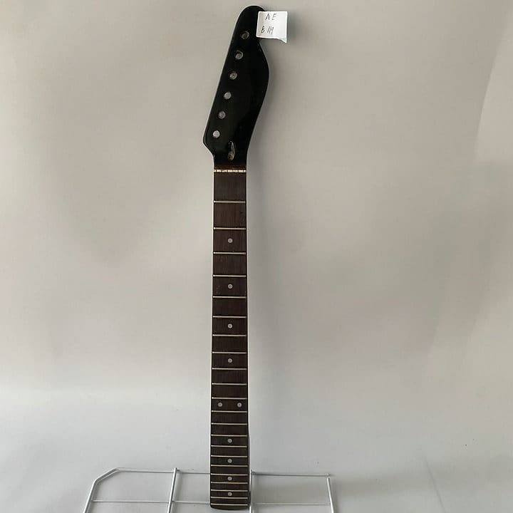Black Tele Style Guitar Maple Wood Neck and Rosewood | Reverb